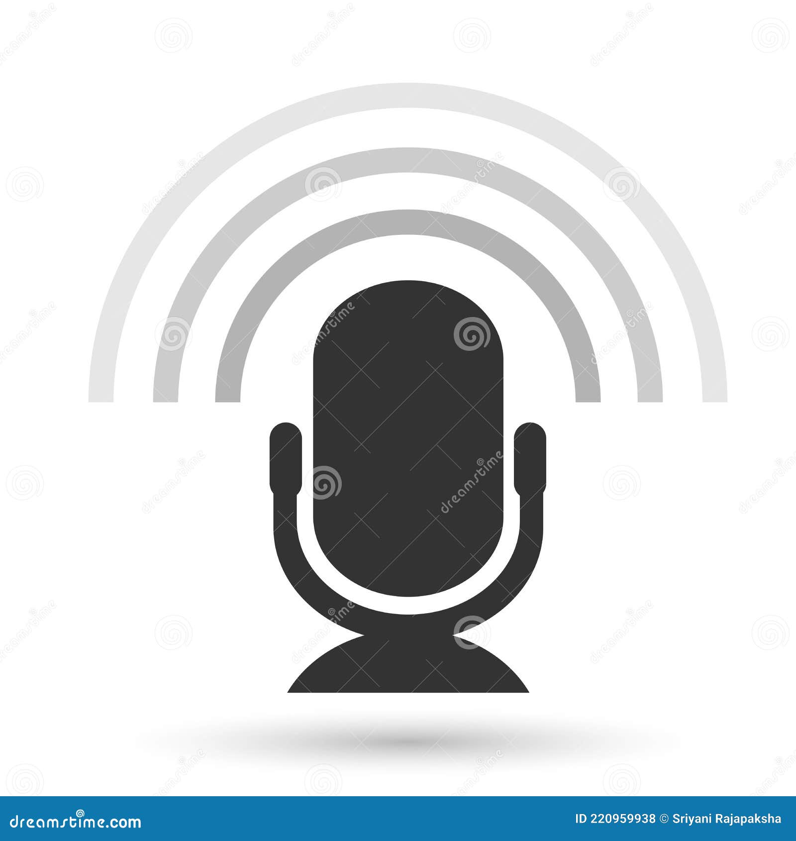 Abstract Microphone Podcast Digital Radio Audio Table Broadcast Record ...