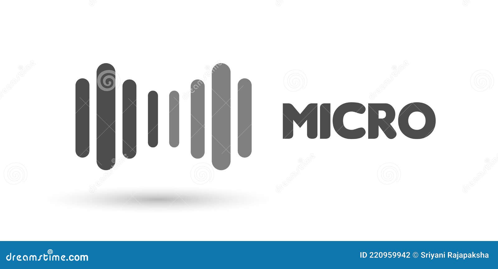 Music Audio Wave Logo Icon Simple Flat Illustration Micro Communication ...