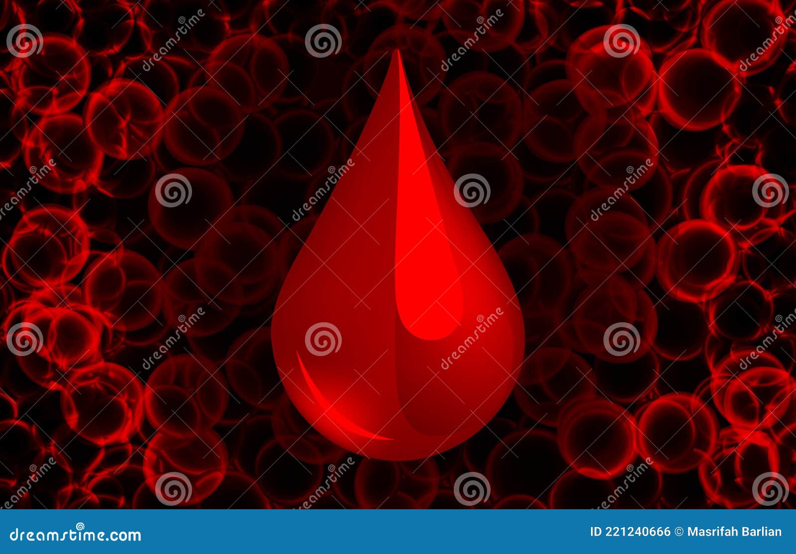 Abstract Red Bubble Blood Cells, Basic RGB Stock Vector - Illustration ...