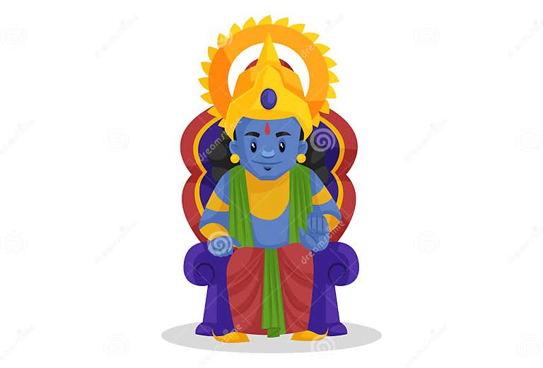 Lord Rama Vector Cartoon Illustration Stock Vector - Illustration of ...