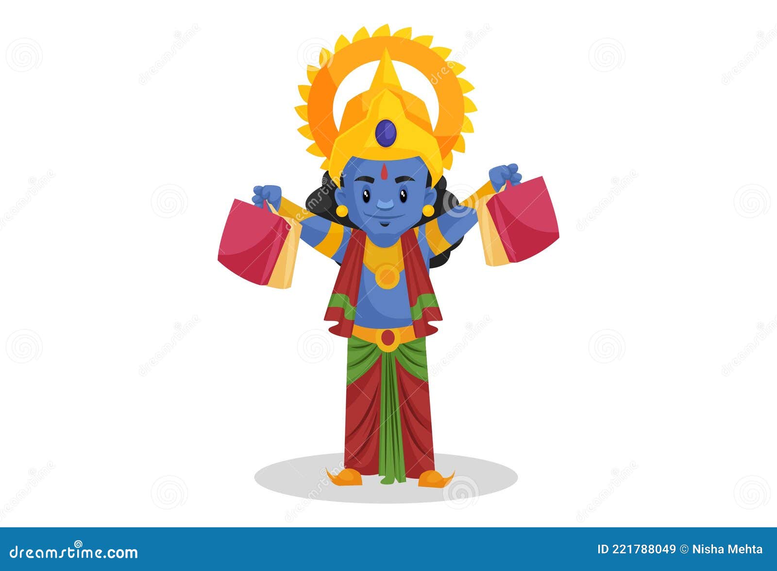 Lord Rama Vector Cartoon Illustration Stock Vector - Illustration of ...