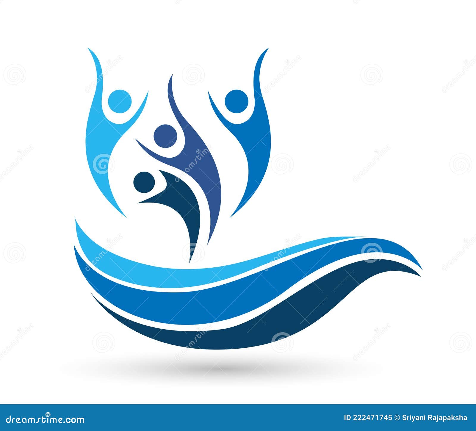 Abstract People Team Water Wave Company Sea Ocean Logo Icon Simple ...