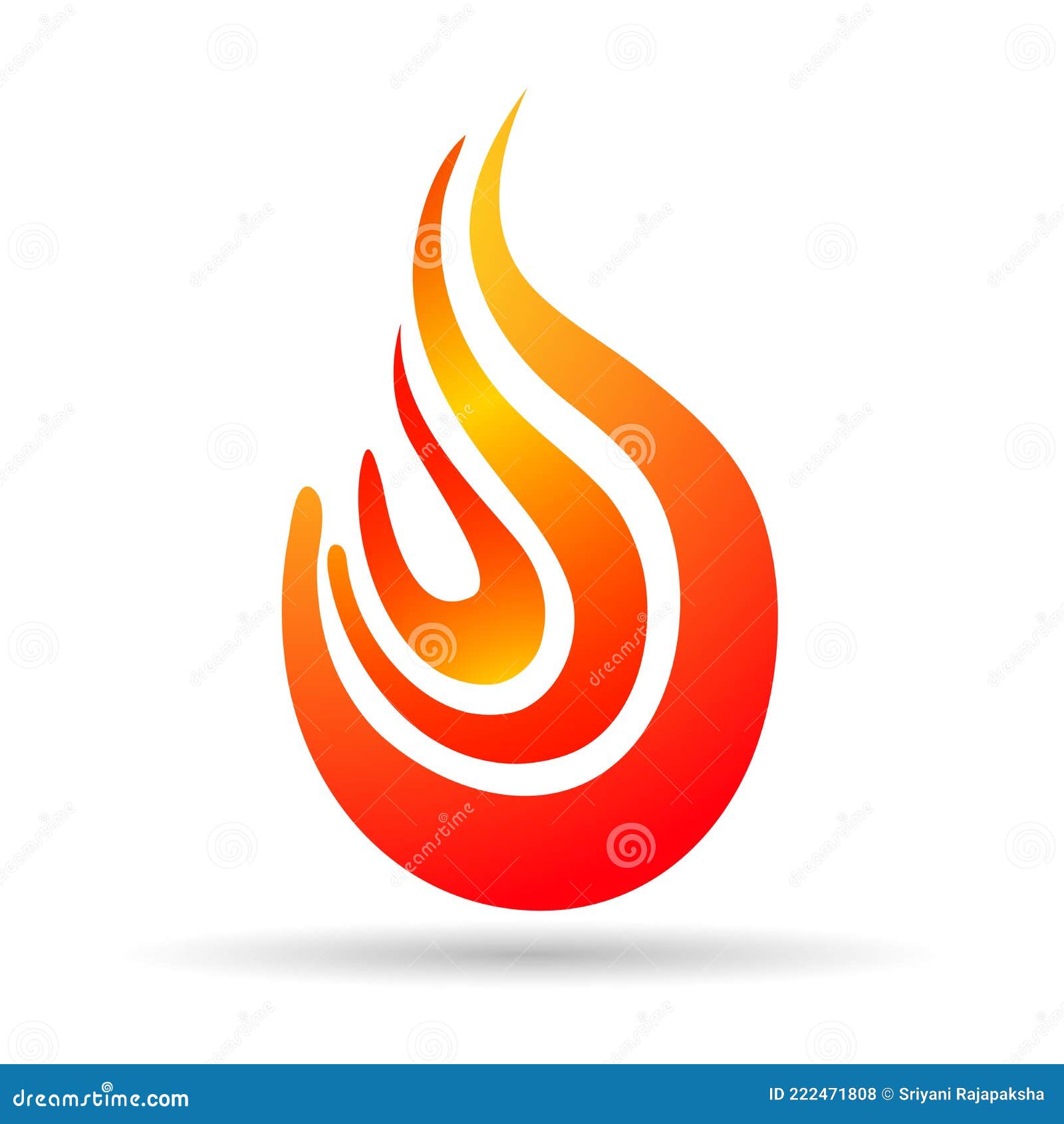 Fire Flame Modern Abstract Fire Design Fire Wave Icon Logo Stock Vector ...