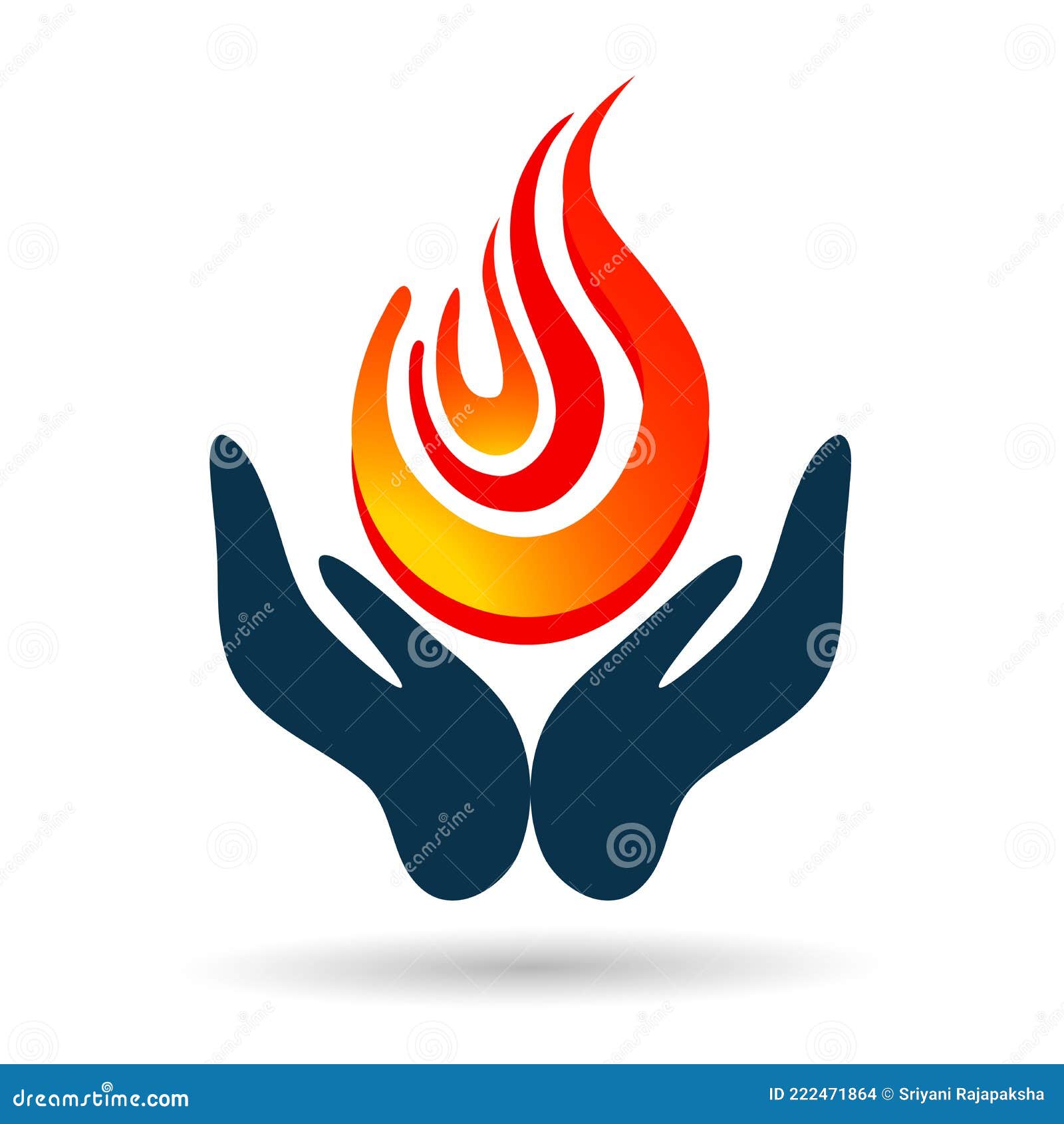 Save Energy Hands Save Fire Flame Modern Abstract Fire Design Fire Wave ...