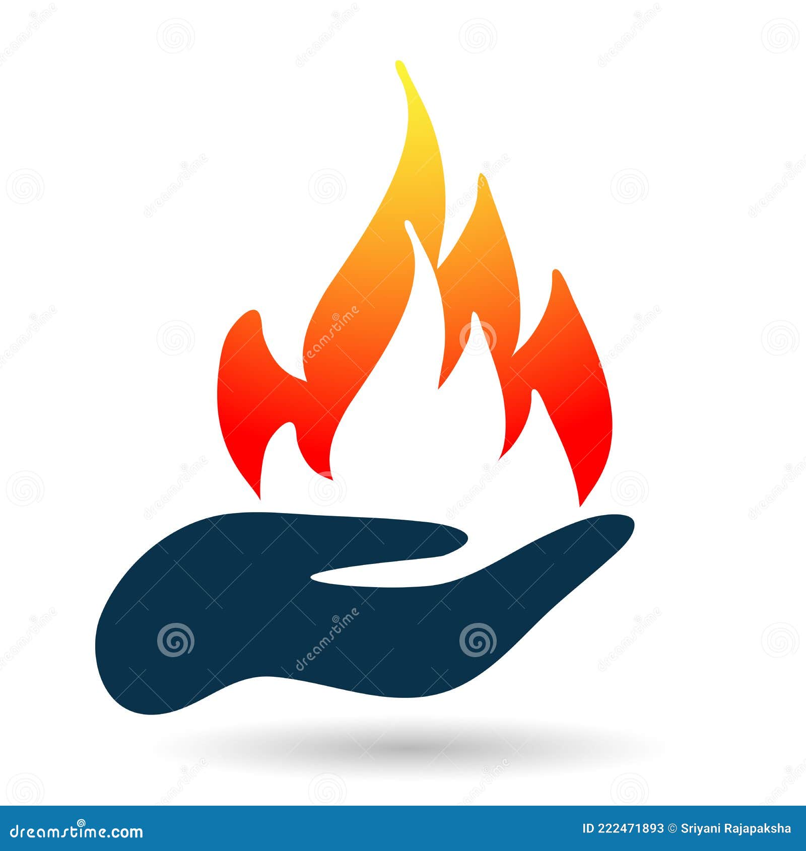 Save Energy Hands Save Fire Flame Modern Abstract Fire Design Fire Wave ...
