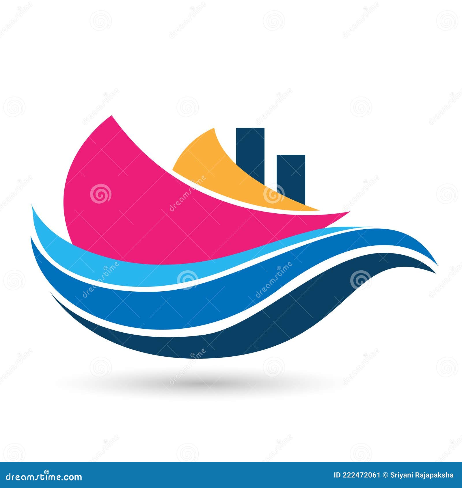 Sea Wave Globe Water Wave People Ship Boat Sailing Wave Globe ...