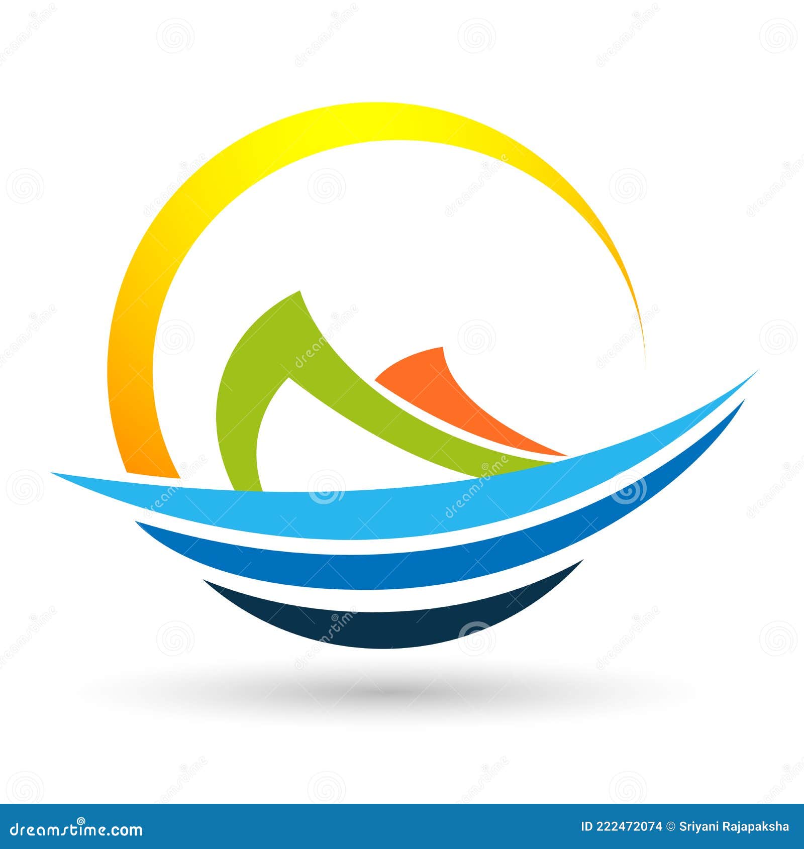 Sea Wave Globe Water Wave People Ship Boat Sailing Wave Globe ...