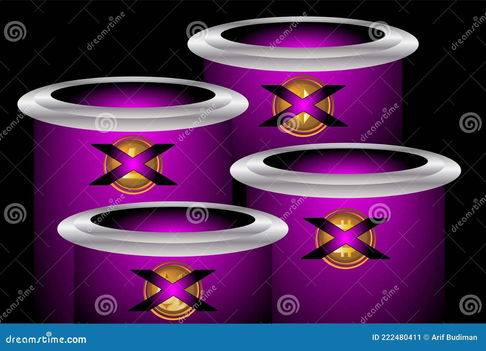 Moon Banned Vector Icon. Moon Can`t See From Here Icon. No Night Mode ...