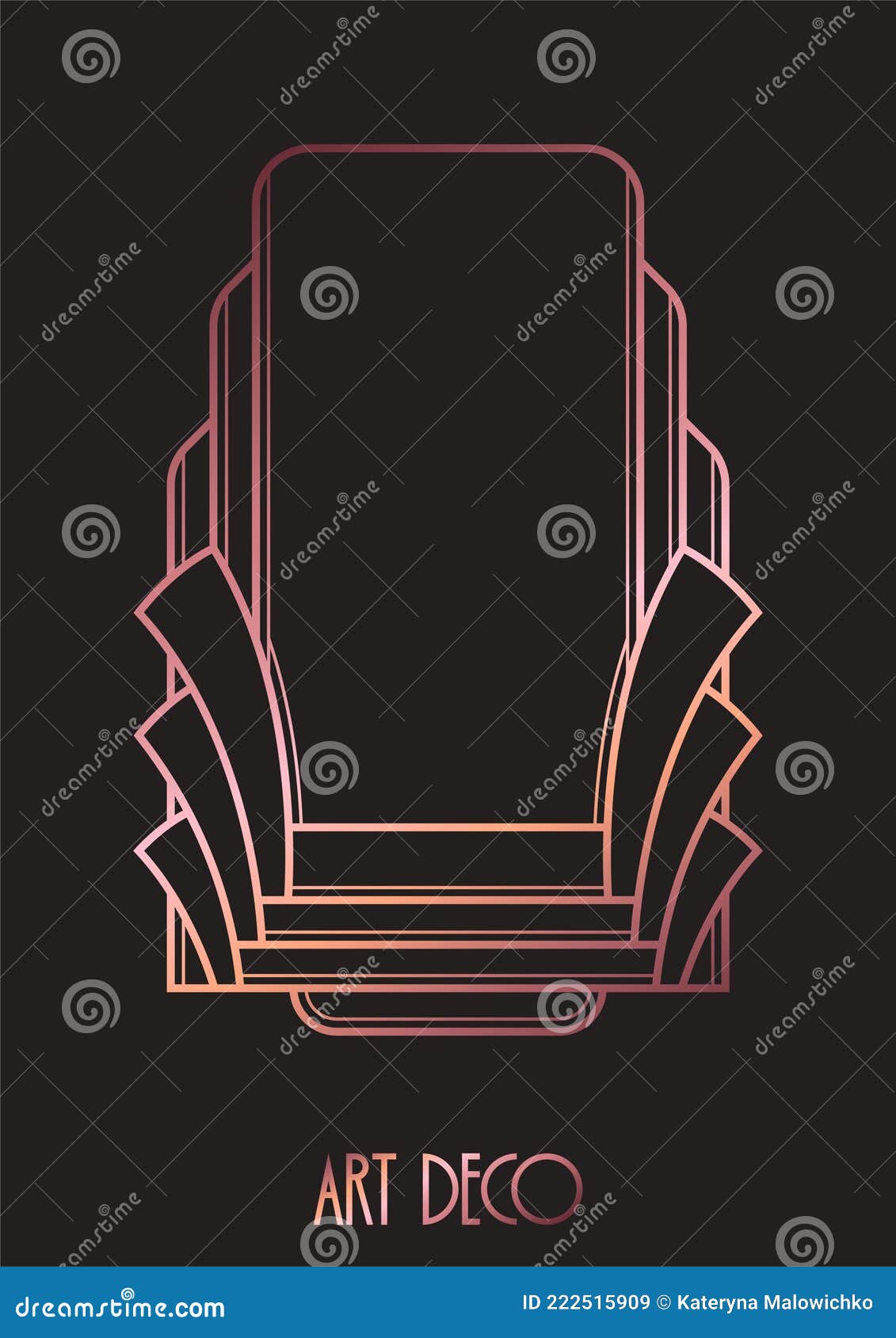 Art Deco Style Decorative Element Stock Vector - Illustration of decor ...