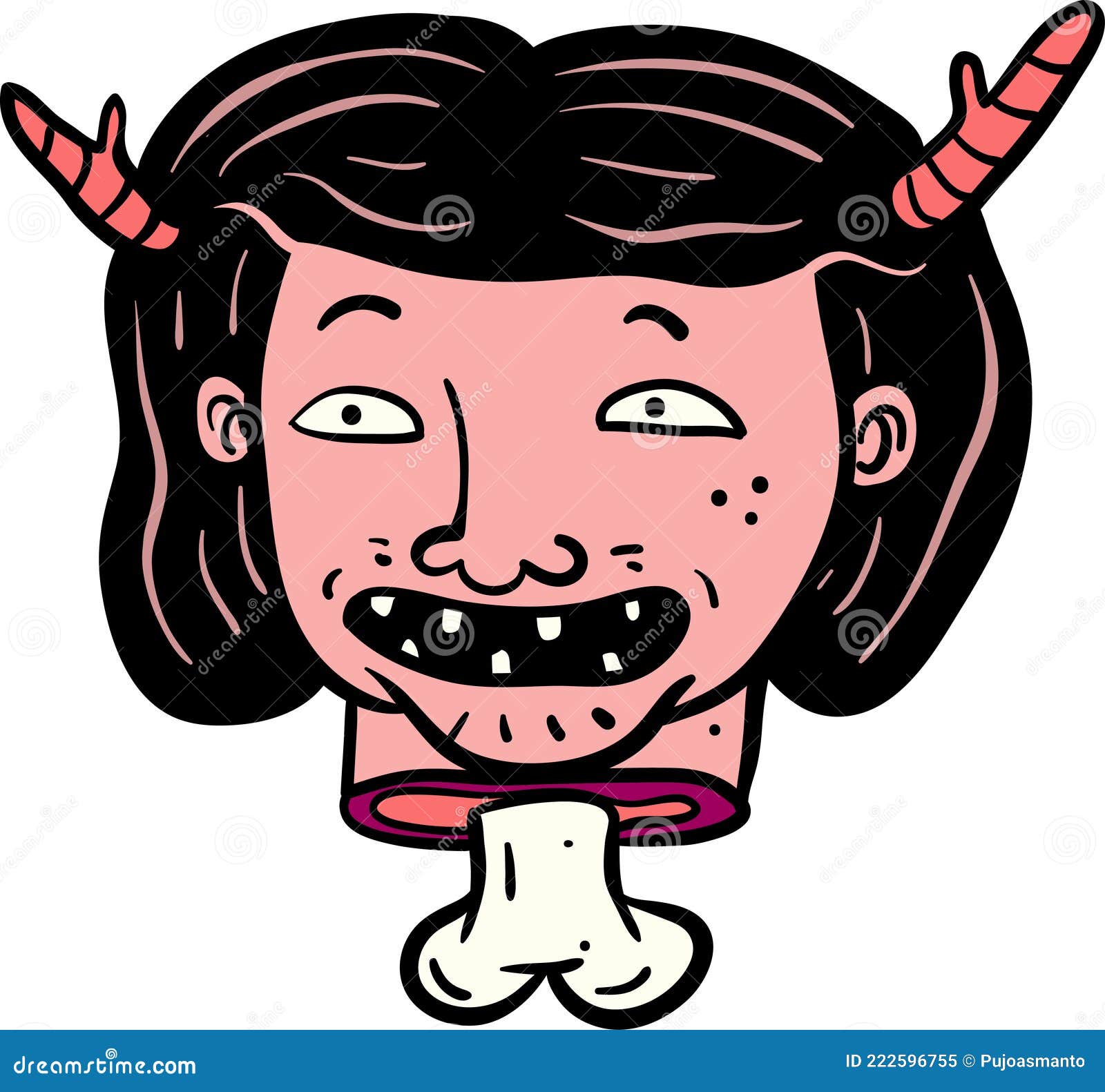 Scary but Funny Face Vector Stock Vector - Illustration of scary ...