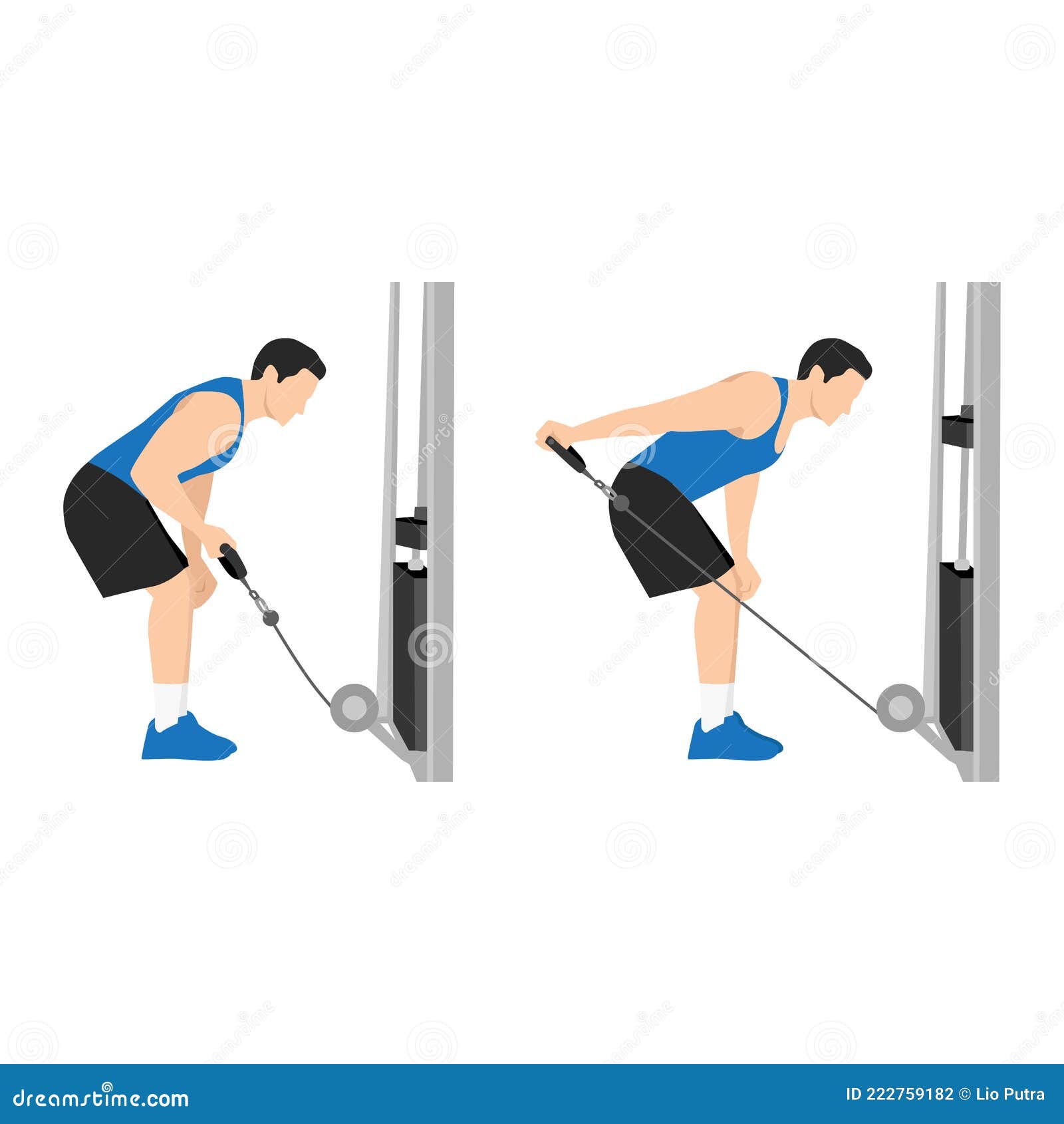 Tricep Stretch Exercise Silhouette Vector Illustration | CartoonDealer ...