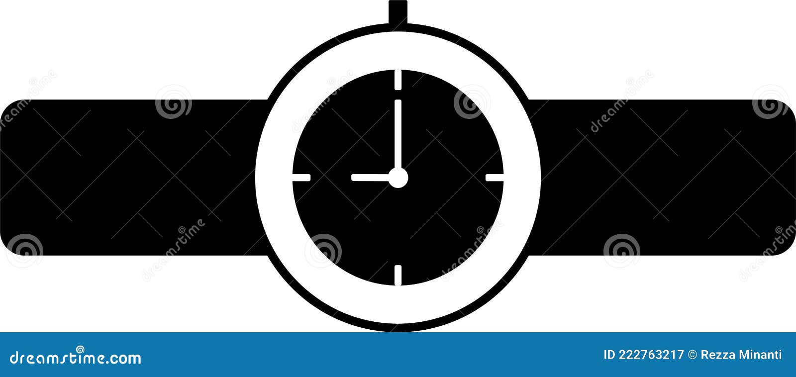 Vector of a black watch stock vector. Illustration of logo - 222763217