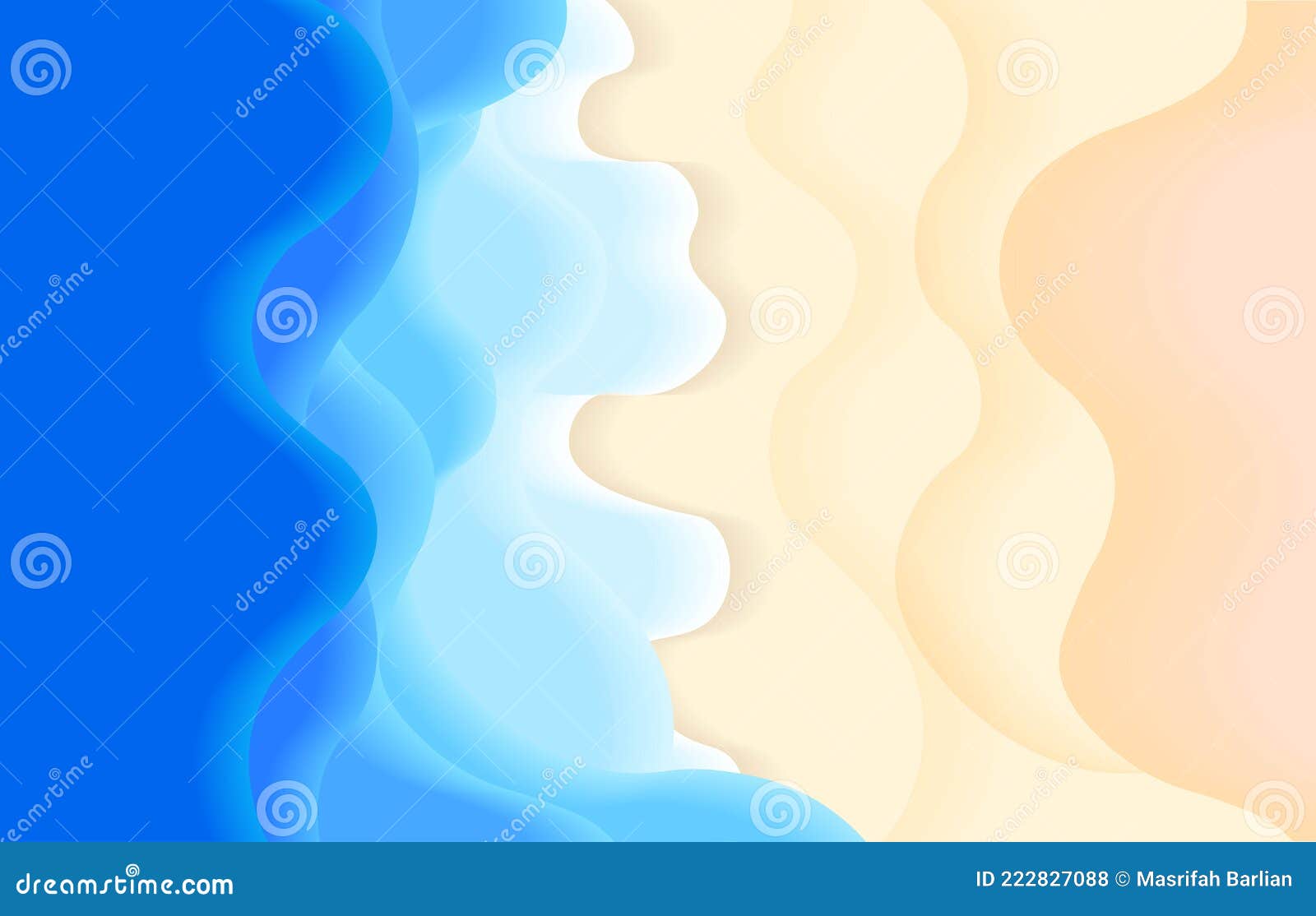 Abstract Sea Waves Beach in the Ocean, Basic RGB Stock Vector ...