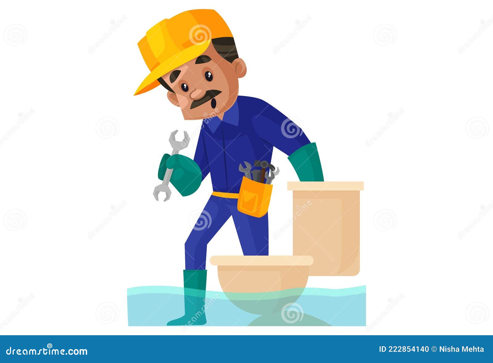 Plumber Vector Cartoon Character Illustration Stock Vector ...