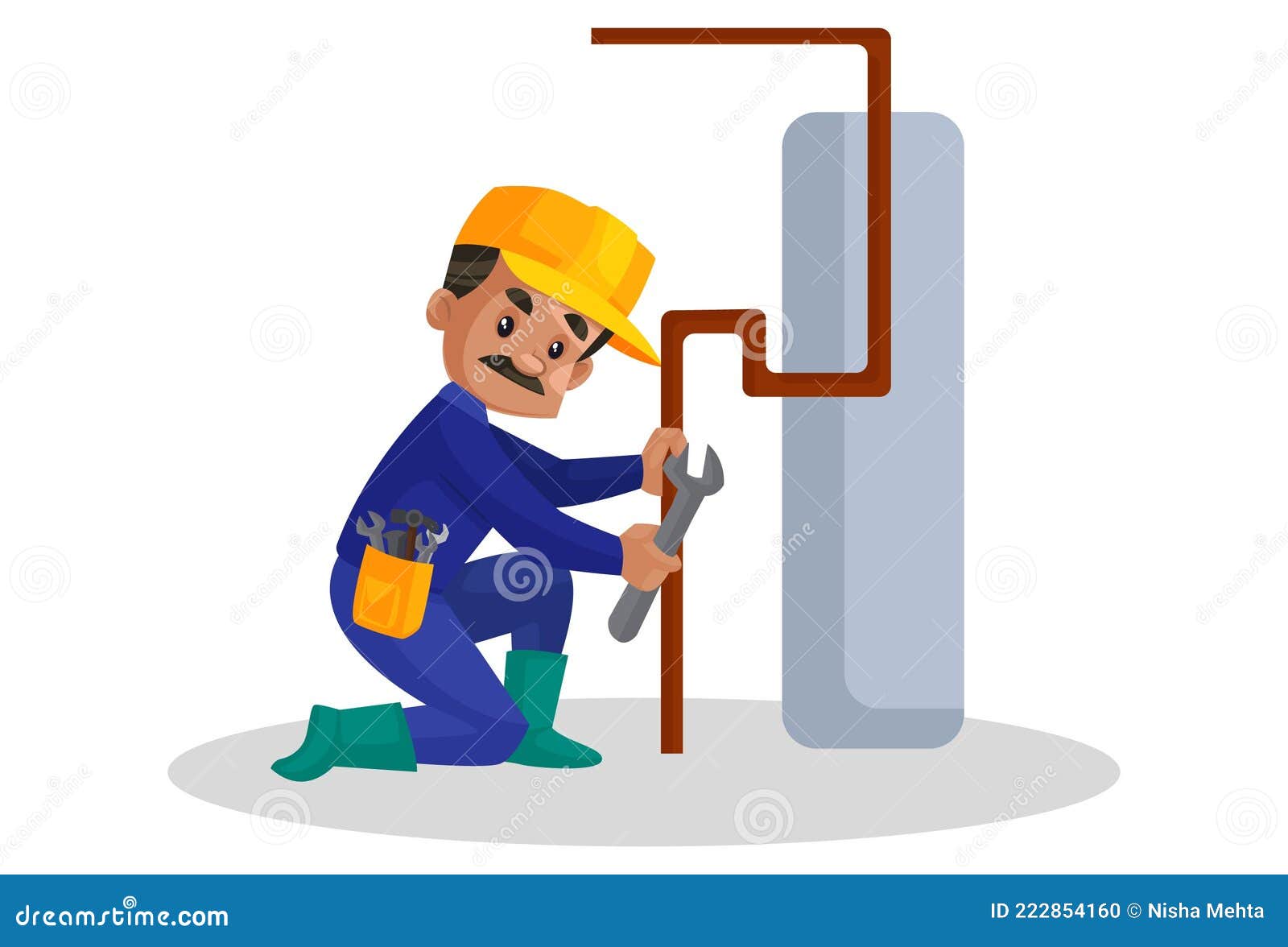 Plumber Vector Cartoon Character Illustration Stock Vector ...
