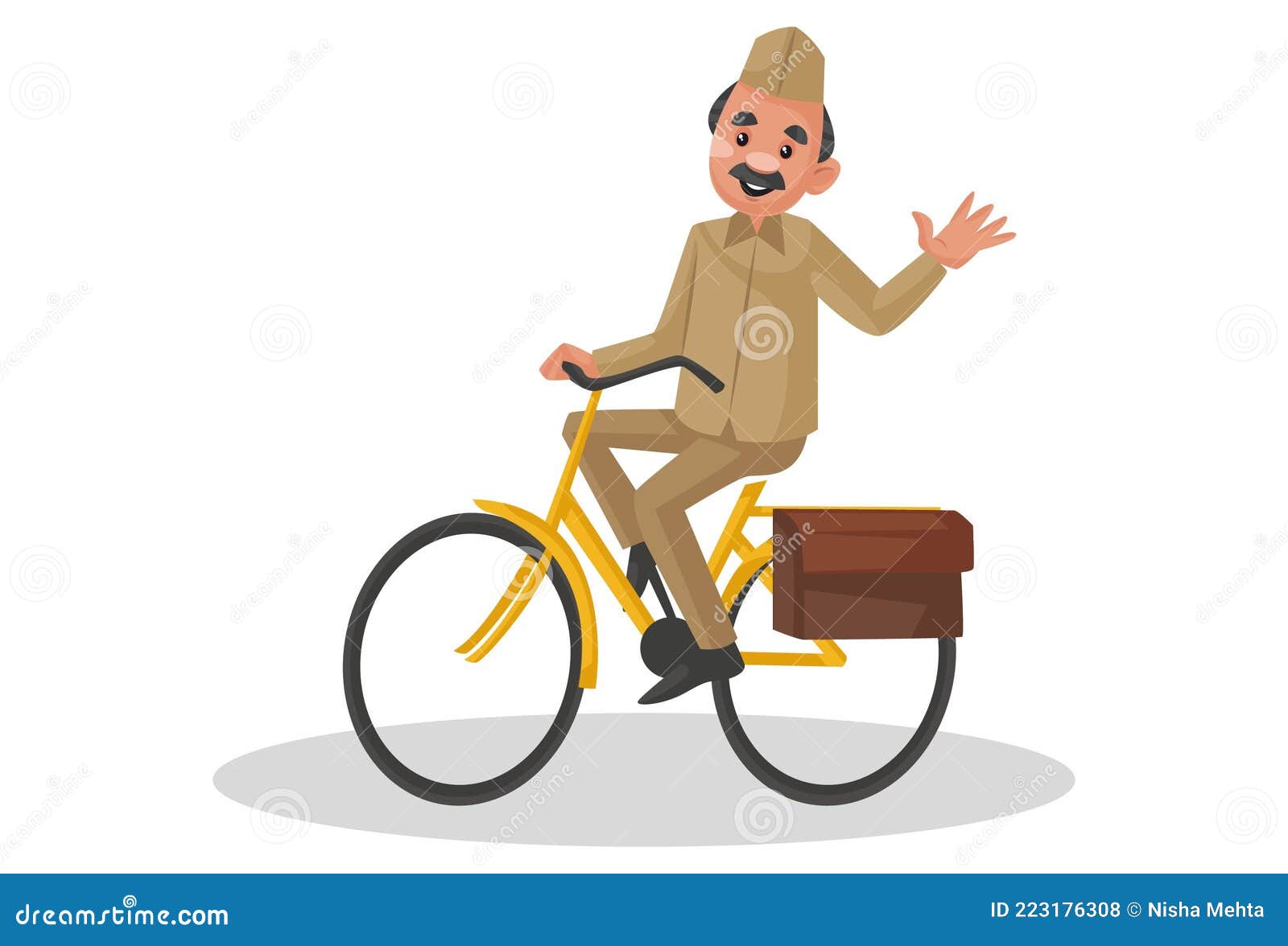 Postman Vector Cartoon Character Illustration Stock Vector ...