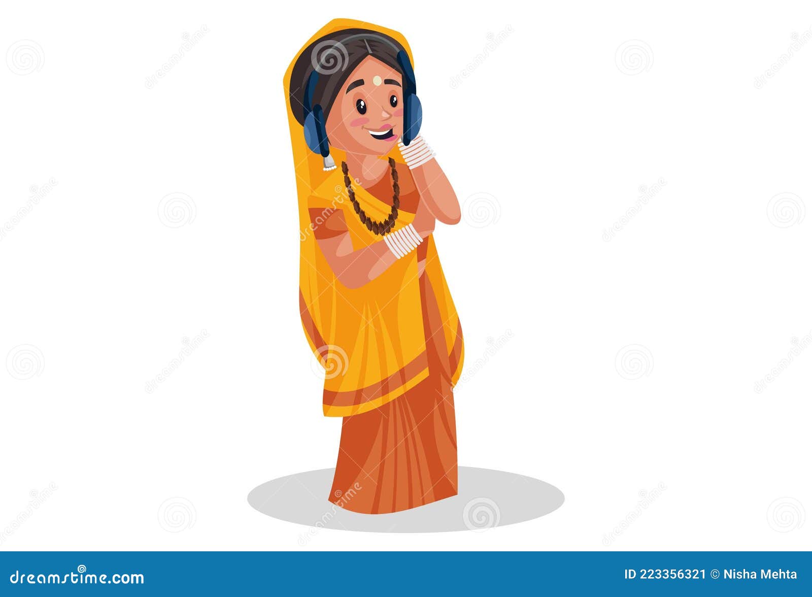 Indian Priestess Vector Cartoon Illustration Stock Vector ...