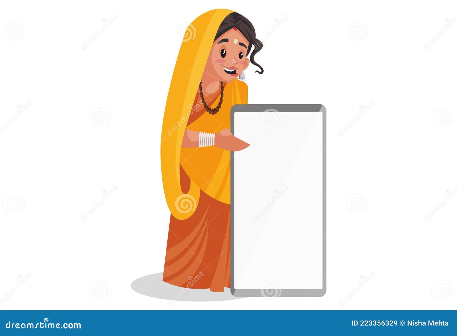 Indian Priestess Vector Cartoon Illustration Stock Vector ...