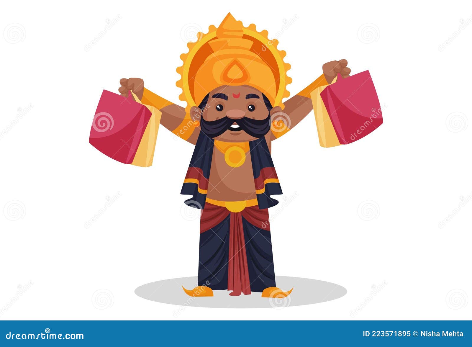 Ravana Vector Cartoon Character Illustration Stock Vector ...