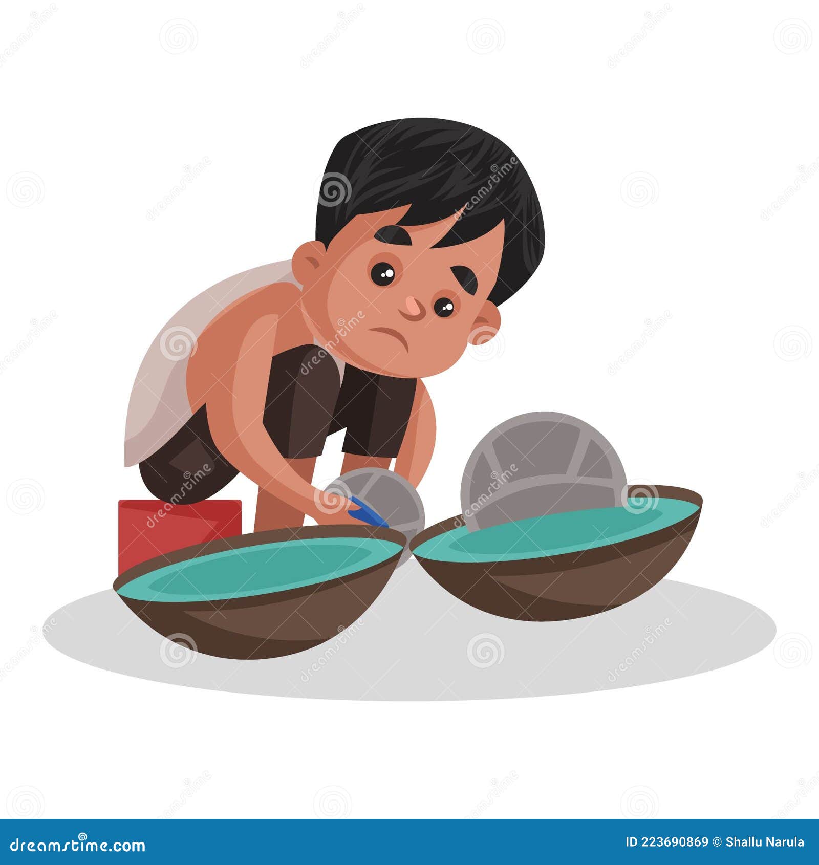 Vector Graphic Illustration of Child Labour Stock Vector - Illustration ...