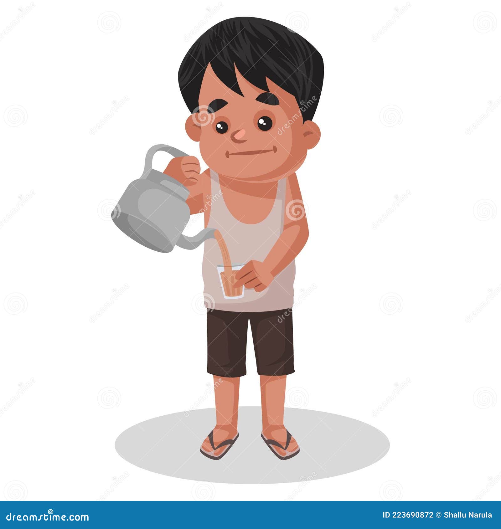 Vector Graphic Illustration of Child Labour Stock Vector - Illustration ...