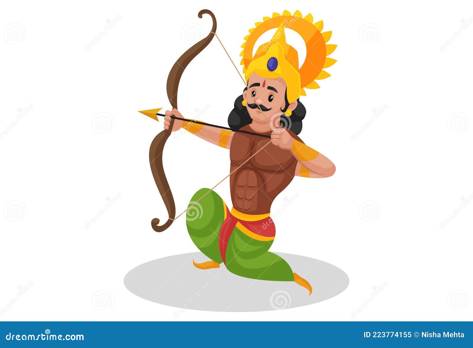 Arjuna Vector Cartoon Character Illustration | CartoonDealer.com #223774167