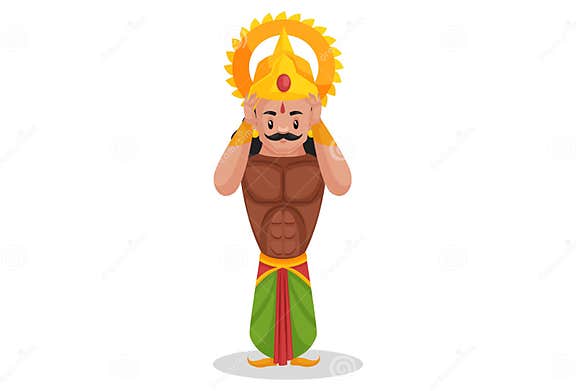 Arjuna Vector Cartoon Character Illustration Stock Vector ...