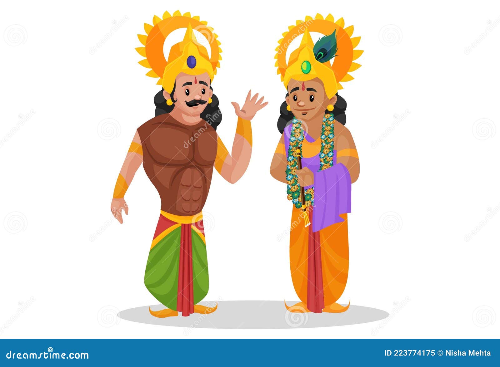 Arjuna Vector Cartoon Character Illustration | CartoonDealer.com #223774167
