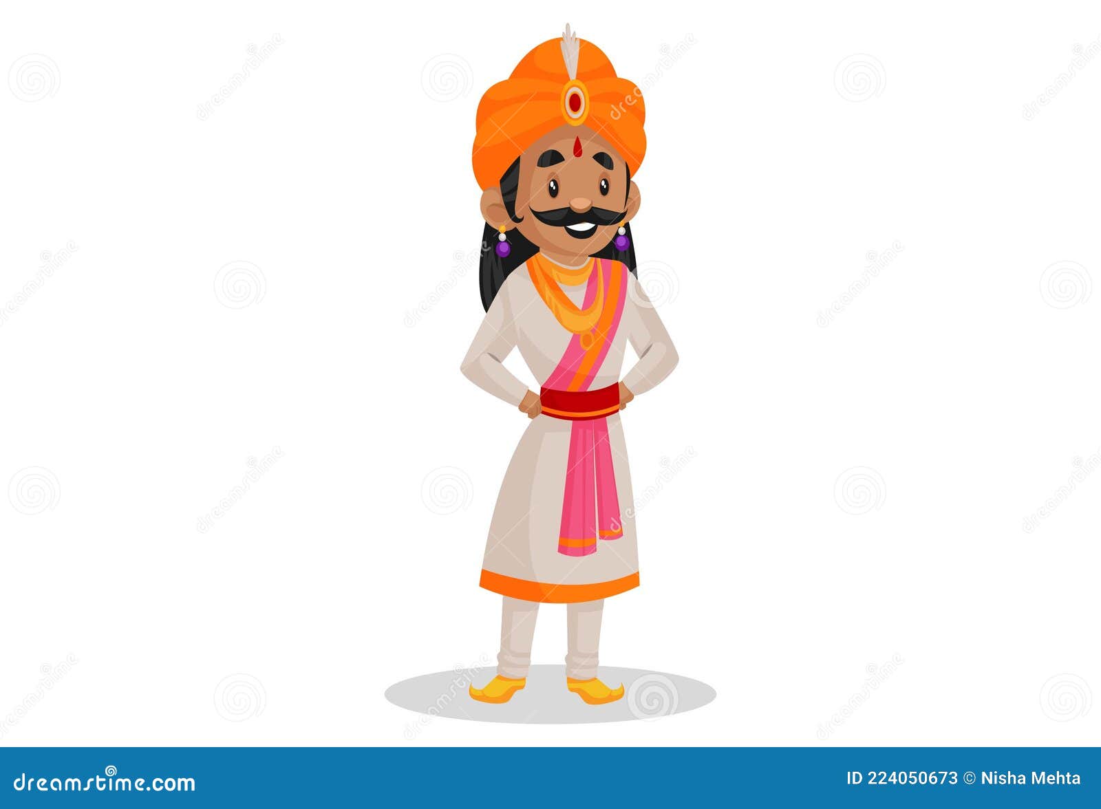 Samrat Ashok Vector Cartoon Illustration | CartoonDealer.com #224050679