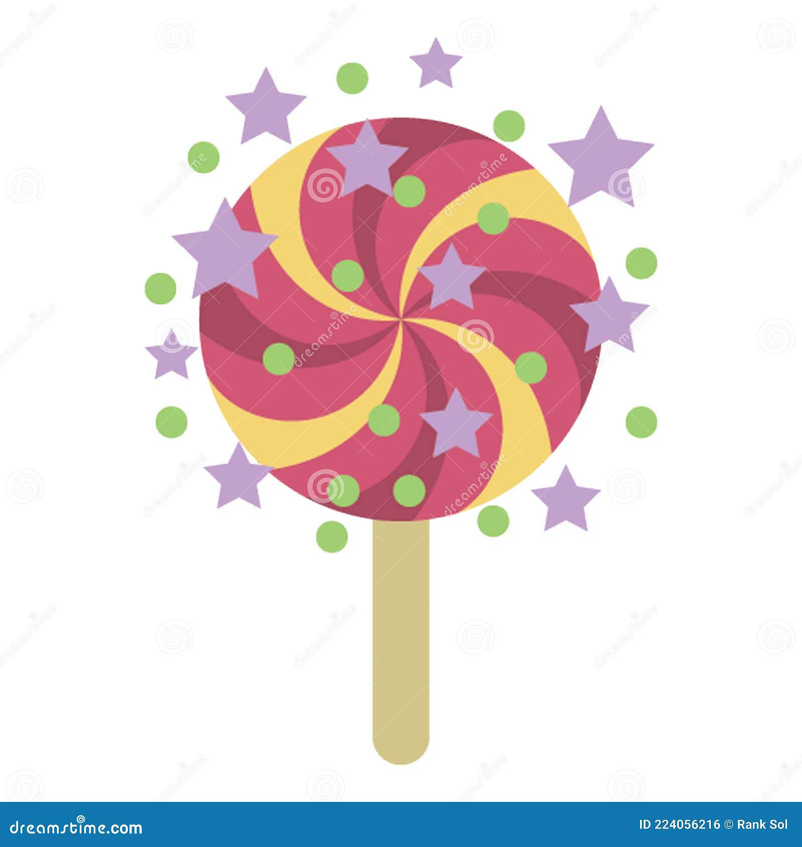 Candy Stick Color Vector Icon Stock Vector - Illustration of color ...