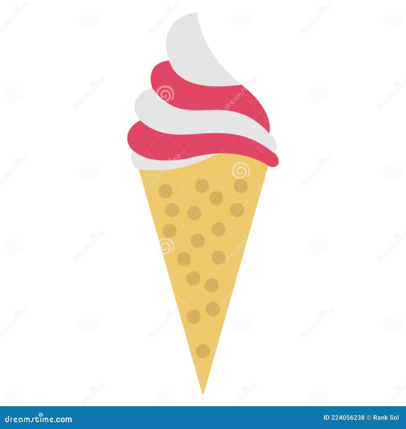 Cake Cone Color Vector Icon Stock Vector - Illustration of color ...