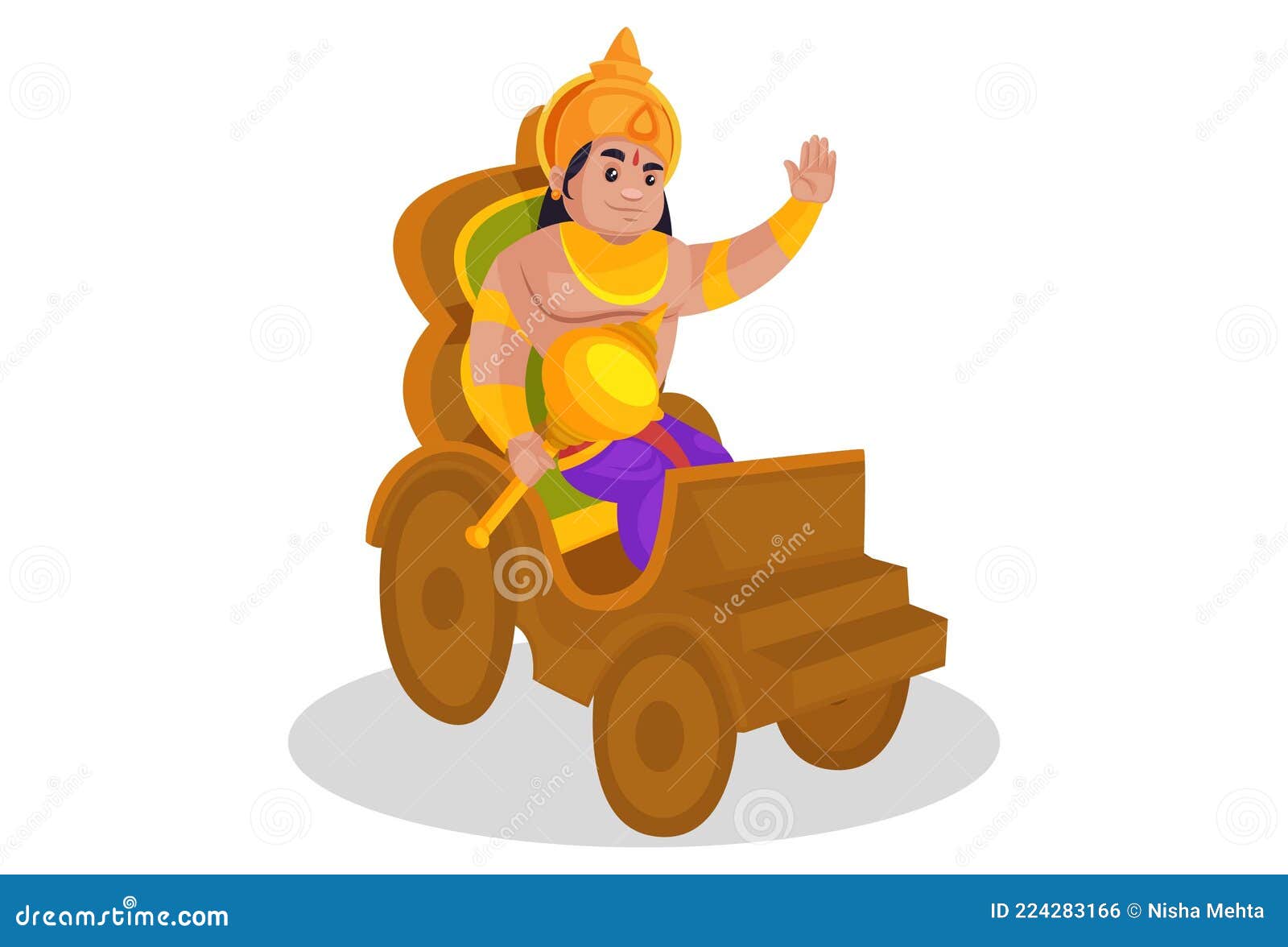 Bhima Vector Cartoon Illustration Stock Vector - Illustration of design ...