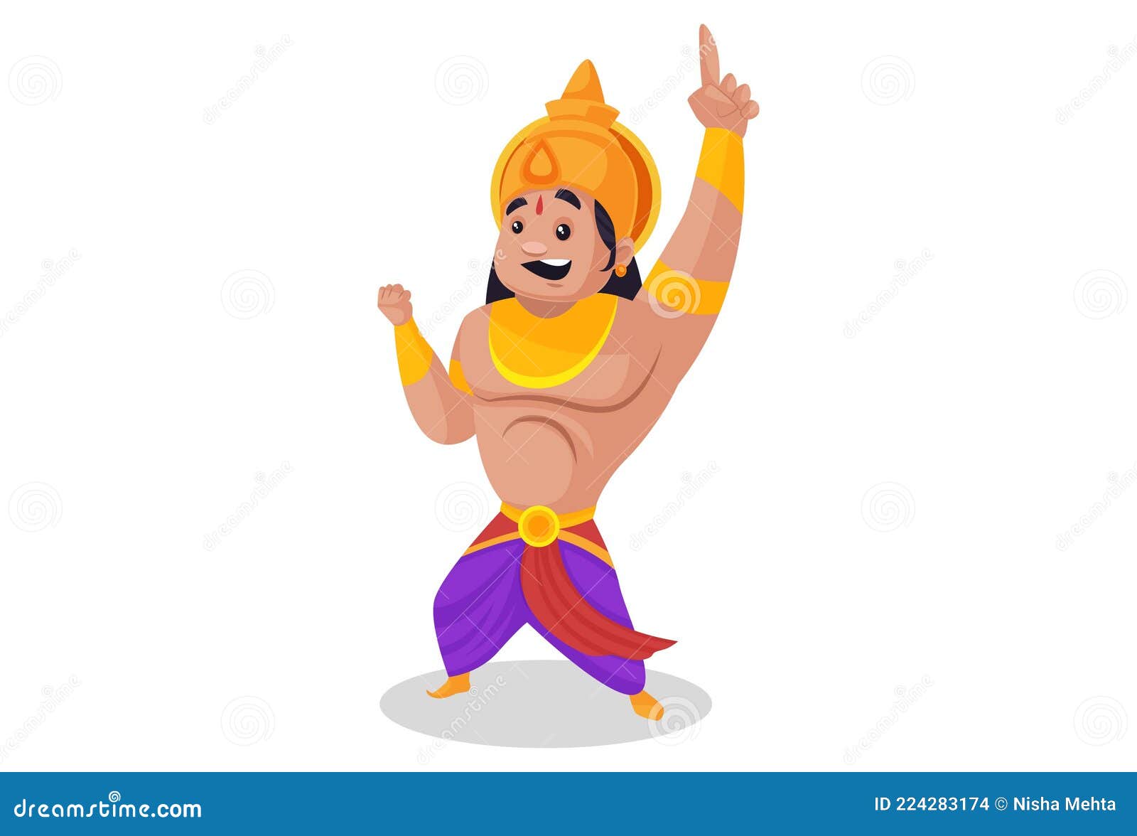 Bhima Vector Cartoon Illustration Stock Vector - Illustration of bhima ...