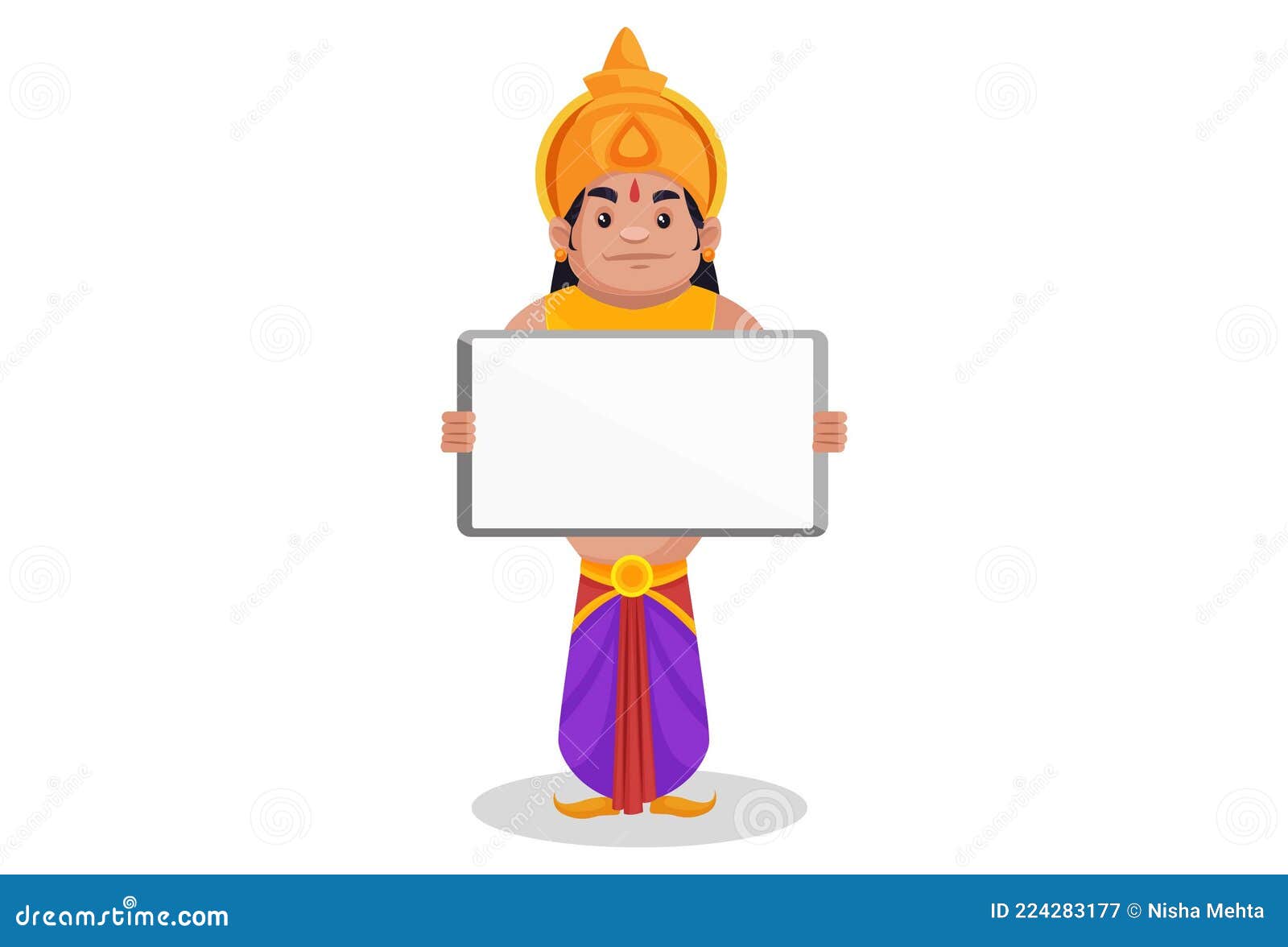 Bhima Vector Cartoon Illustration Stock Vector - Illustration of epic ...