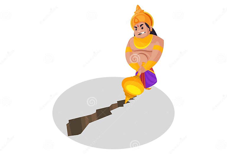 Bhima Vector Cartoon Illustration Stock Vector - Illustration of epic ...
