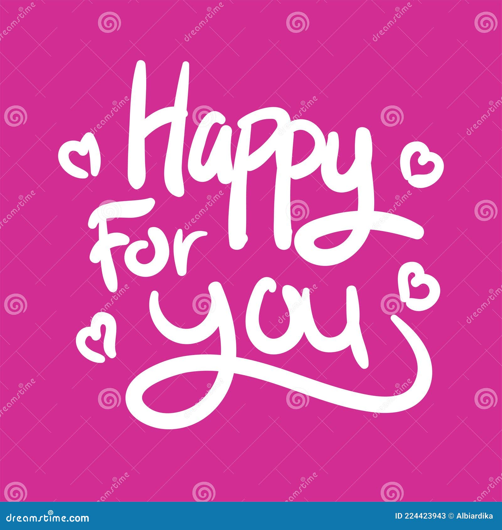 Happy for You Quote Text Typography Design Vector Illustration Stock ...