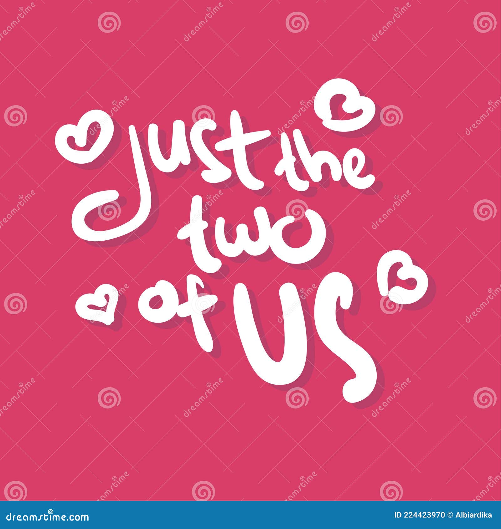 Just the Two of Us Love Couple Quote Text Typography Design Vector ...