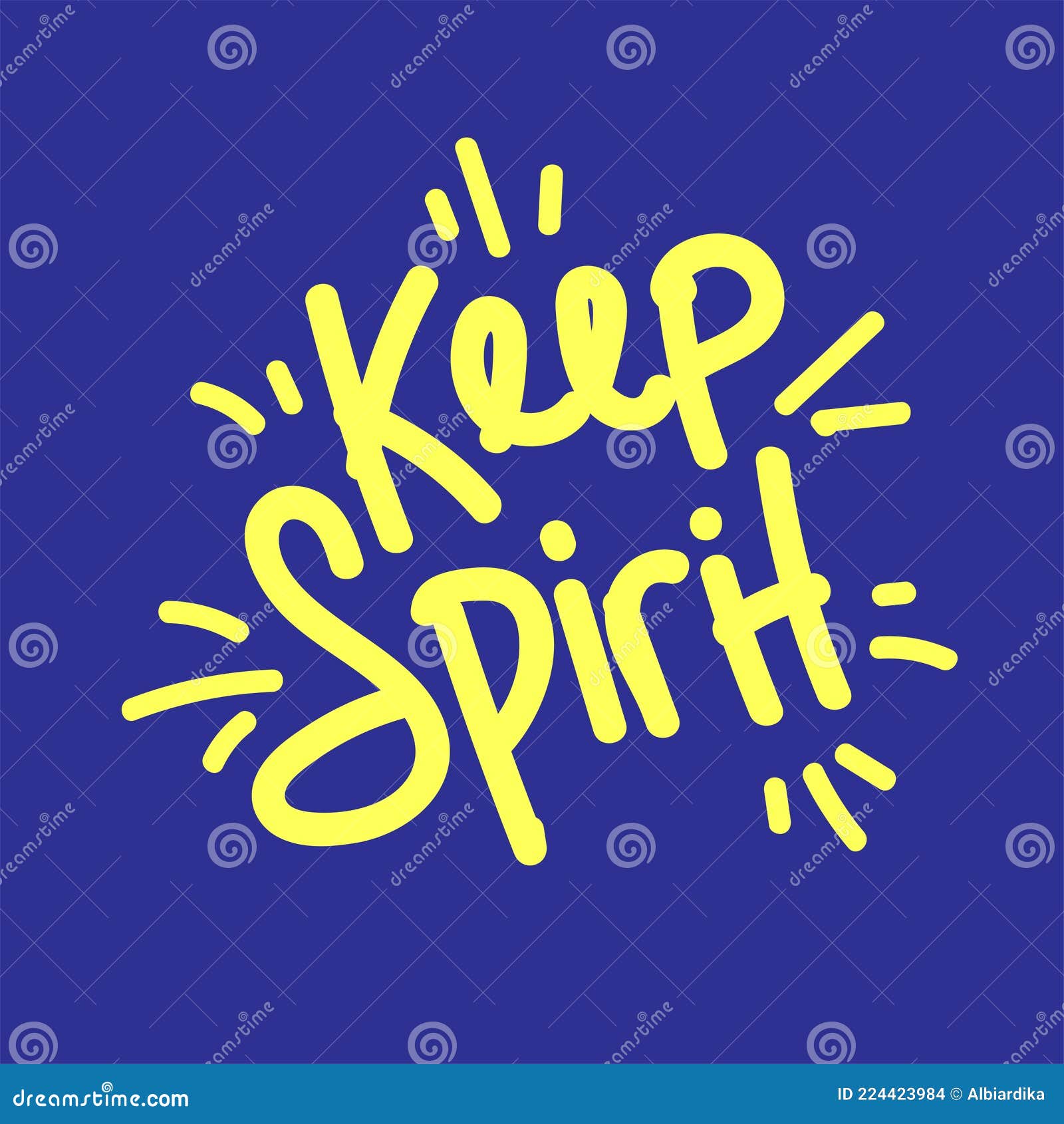 Keep Spirit Quote Text Typography Design Vector Illustration Stock ...