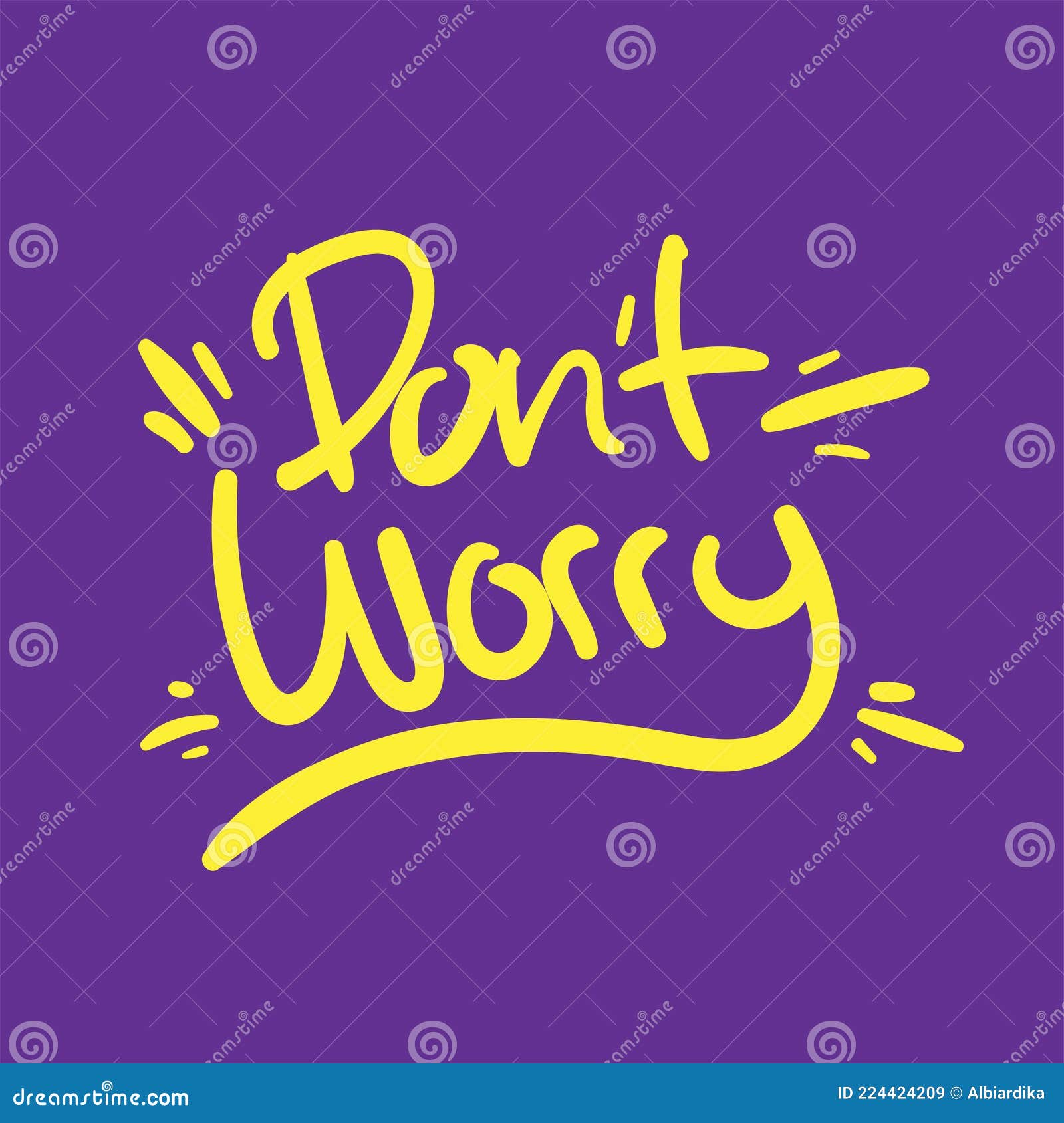 Do Not Worry Quote Text Typography Design Vector Illustration Stock ...