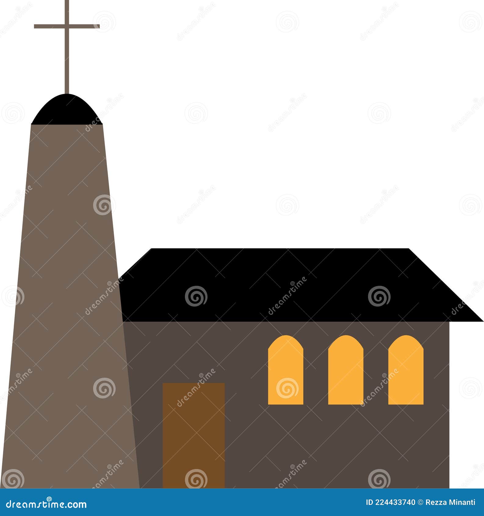 Vector of Christian Church Tower Stock Vector - Illustration of brand ...
