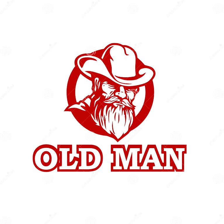Old man logo design vector stock vector. Illustration of adult - 224484898