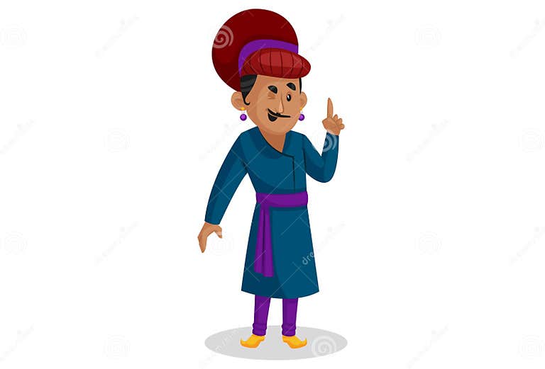 Birbal Vector Cartoon Illustration Stock Vector - Illustration of ...