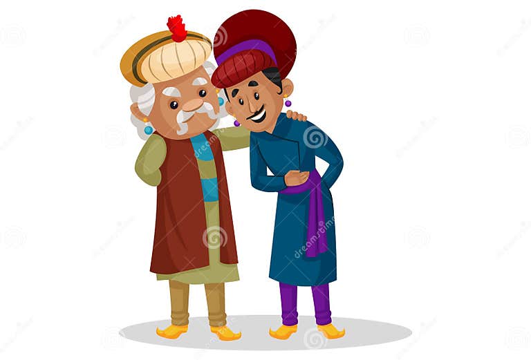 Birbal Vector Cartoon Illustration Stock Vector - Illustration of ...