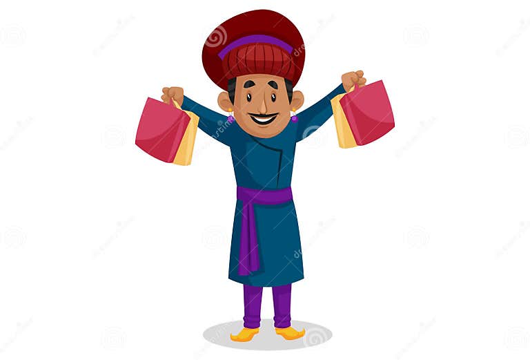 Birbal Vector Cartoon Illustration Stock Vector - Illustration of akbar ...