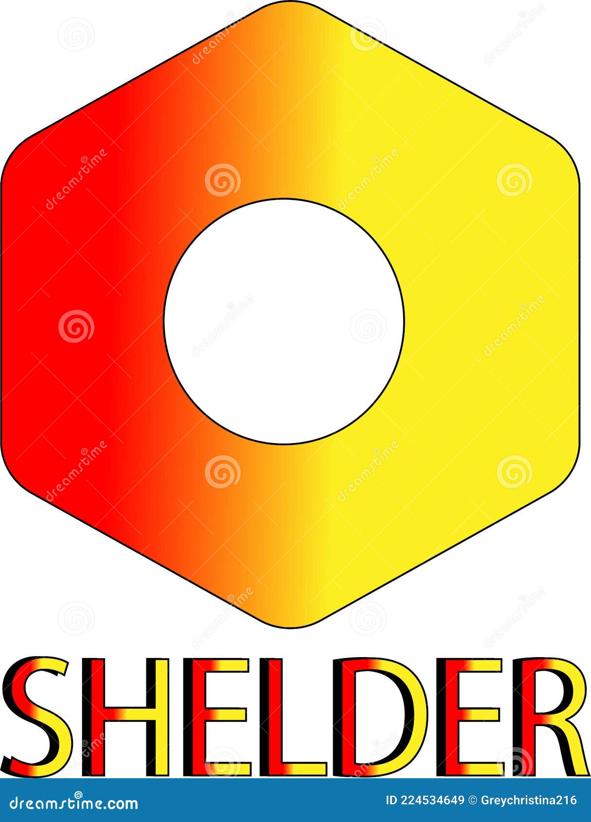A logo of Shelder stock illustration. Illustration of word - 224534649
