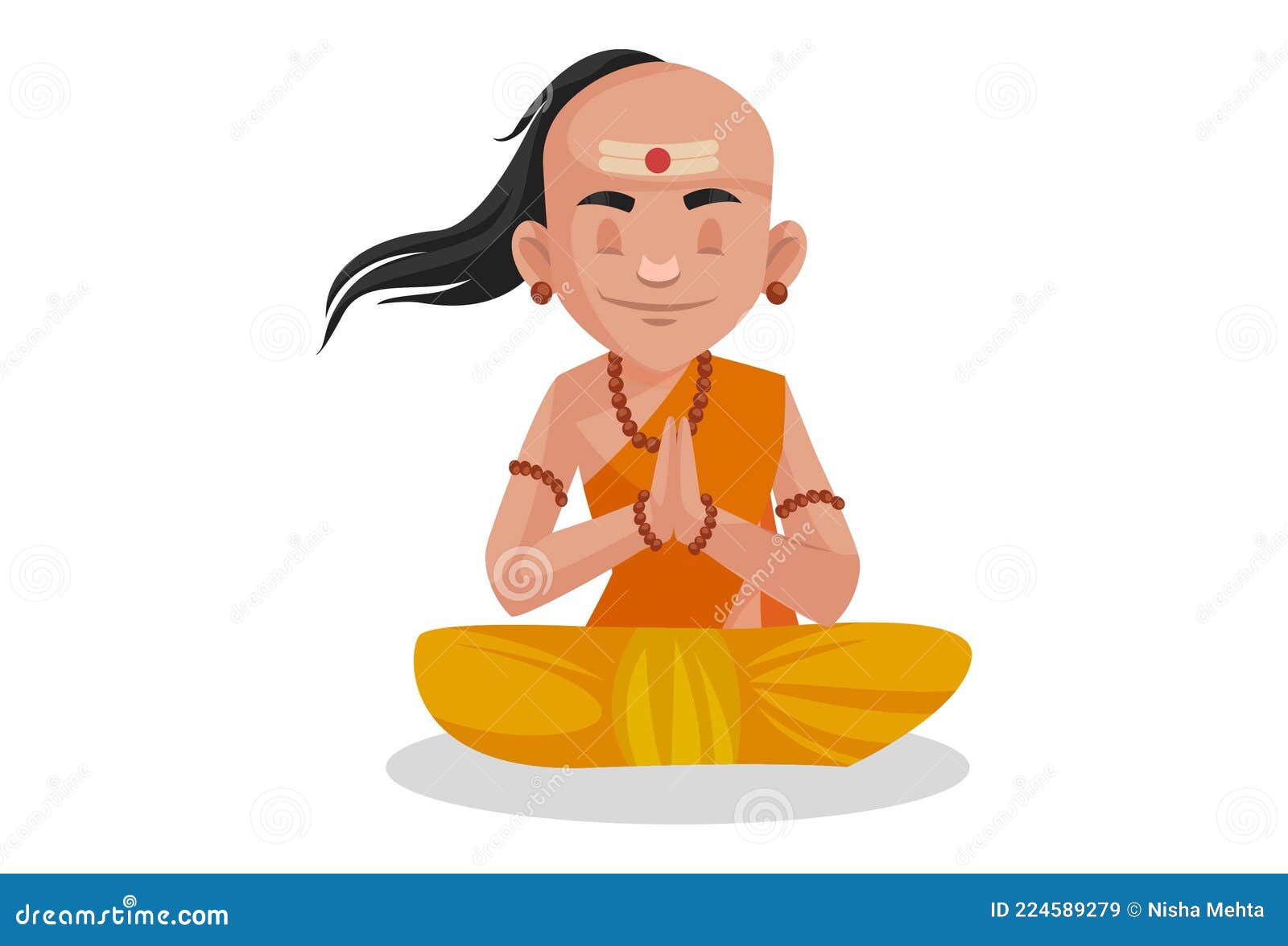 Chanakya Vector Cartoon Illustration Stock Vector - Illustration of ...