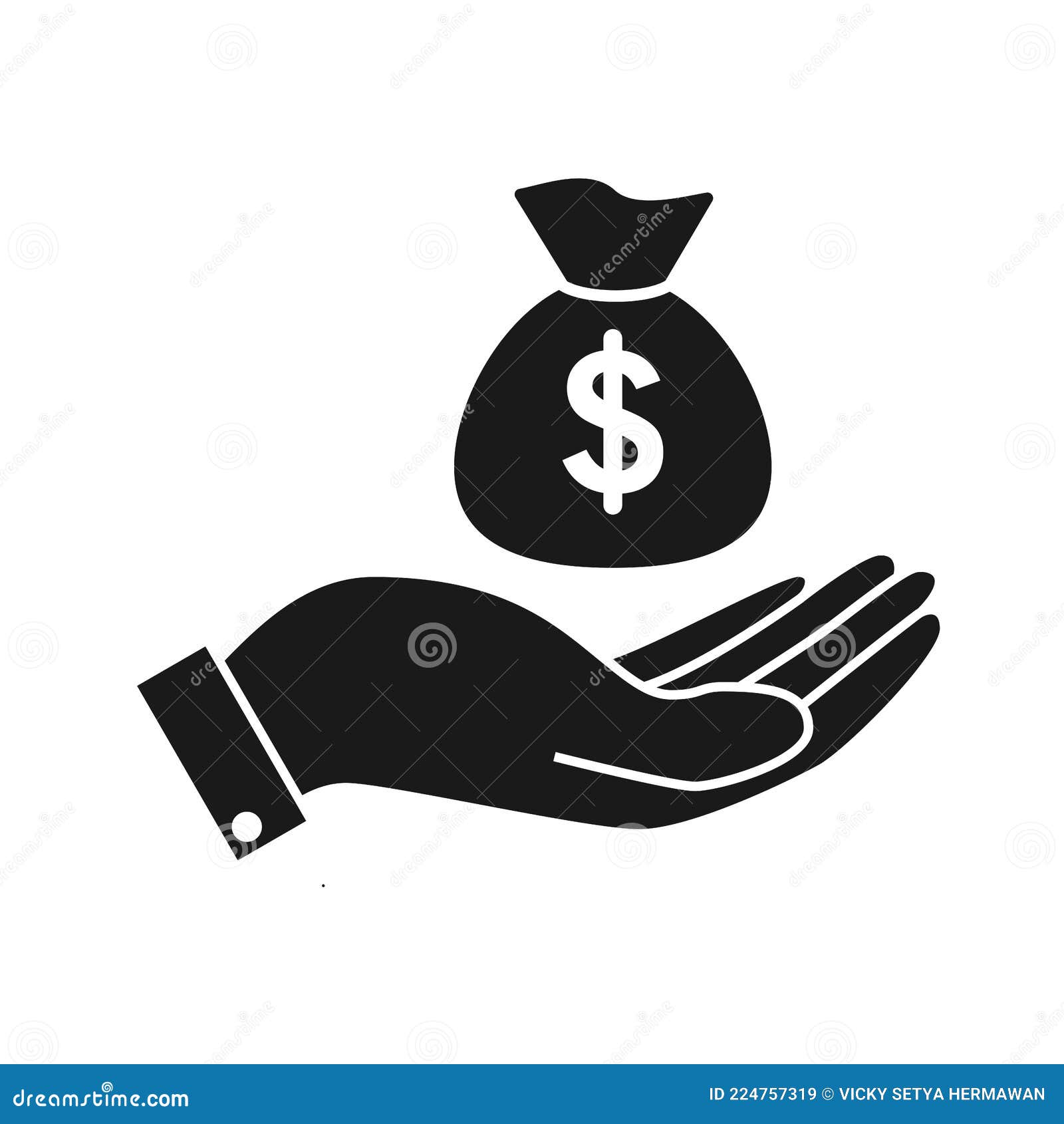 Money in Hand Icon. Hand Icon Holding Money. Payment Icon. Investment ...