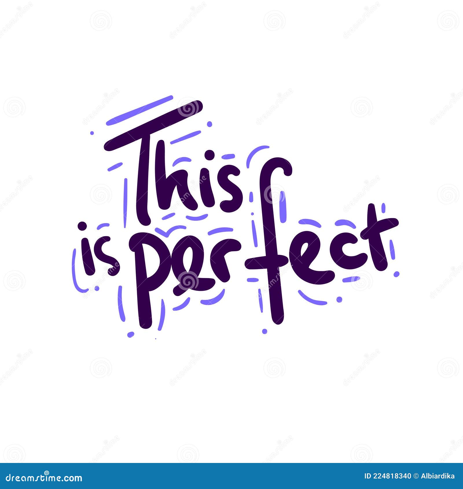 This is Perfect Quote Text Typography Design Vector Illustration Stock ...