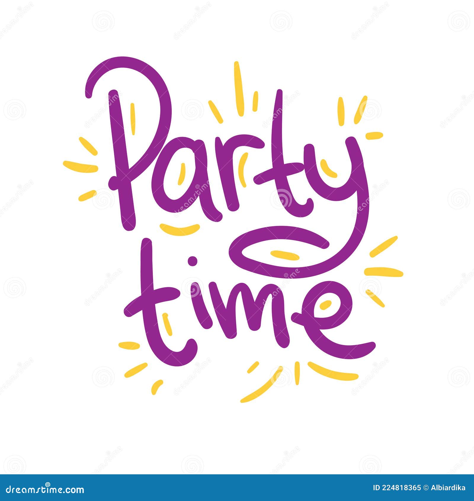 Party Time Holiday Fun Quote Text Typography Design Vector Illustration ...