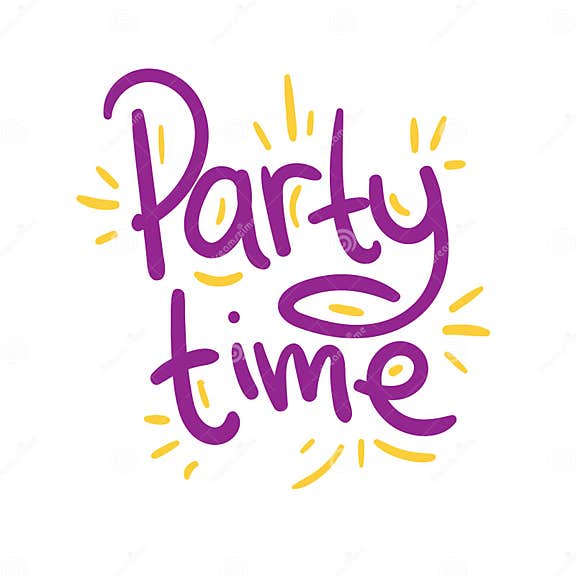 Party Time Holiday Fun Quote Text Typography Design Vector Illustration ...
